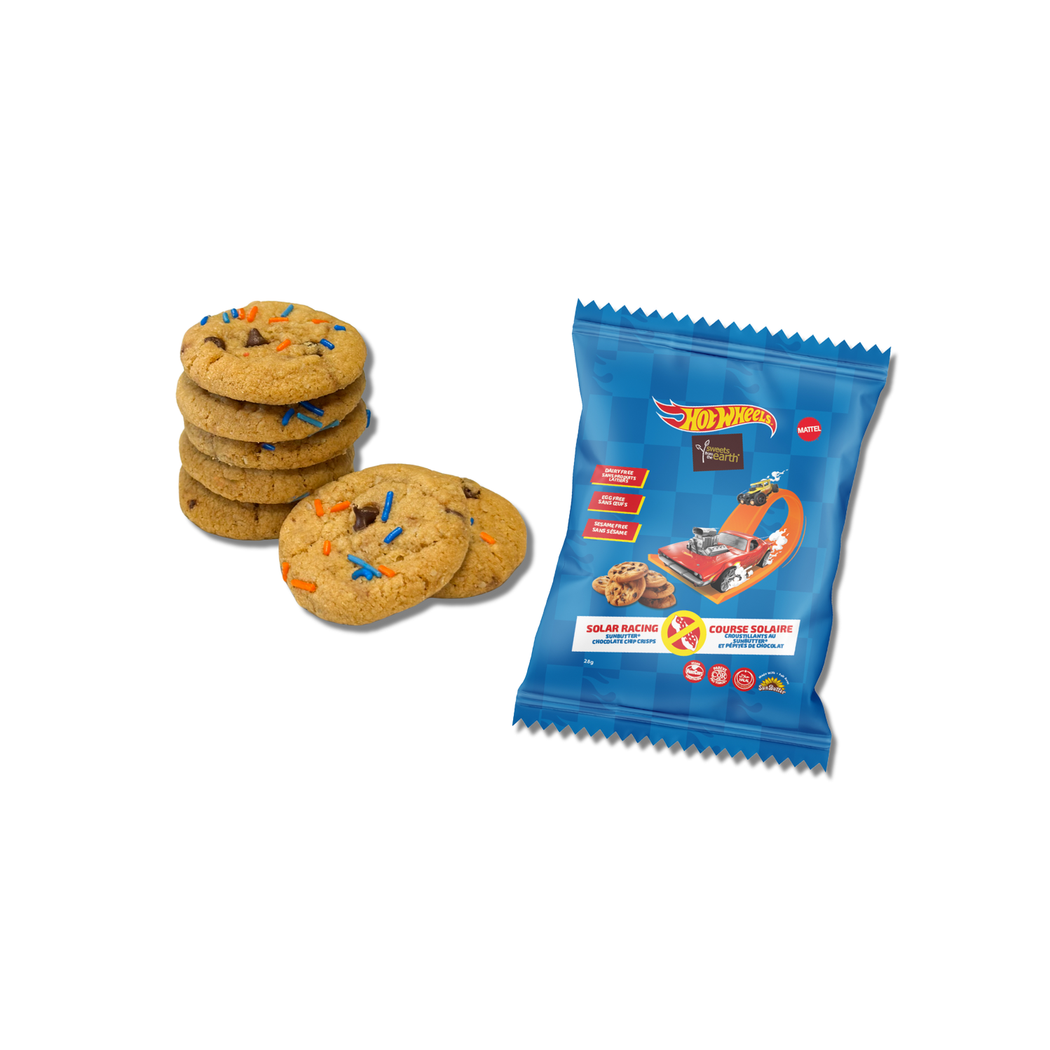 Hot Wheels SunButter® Chocolate Chip Crisps - 28g x 5 — Sweets from the ...